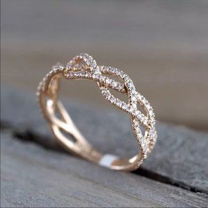 Jewelry | New Zircon Twist Geometric Ring | Poshmark